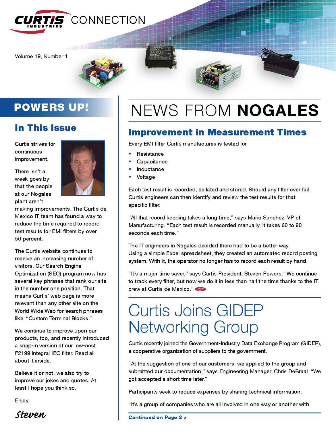 Curtis Newsletter 2019 - Q1 - Curtis Industries